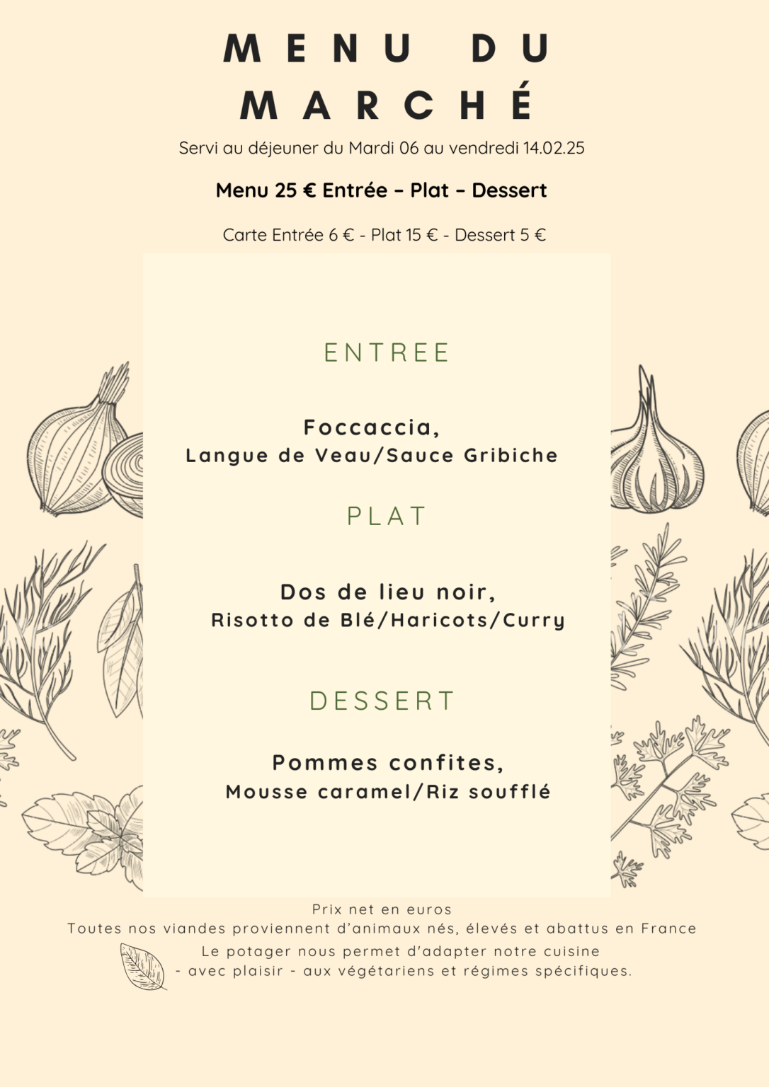 La Carte - Restaurant à Rennes - Restaurant Essentiel